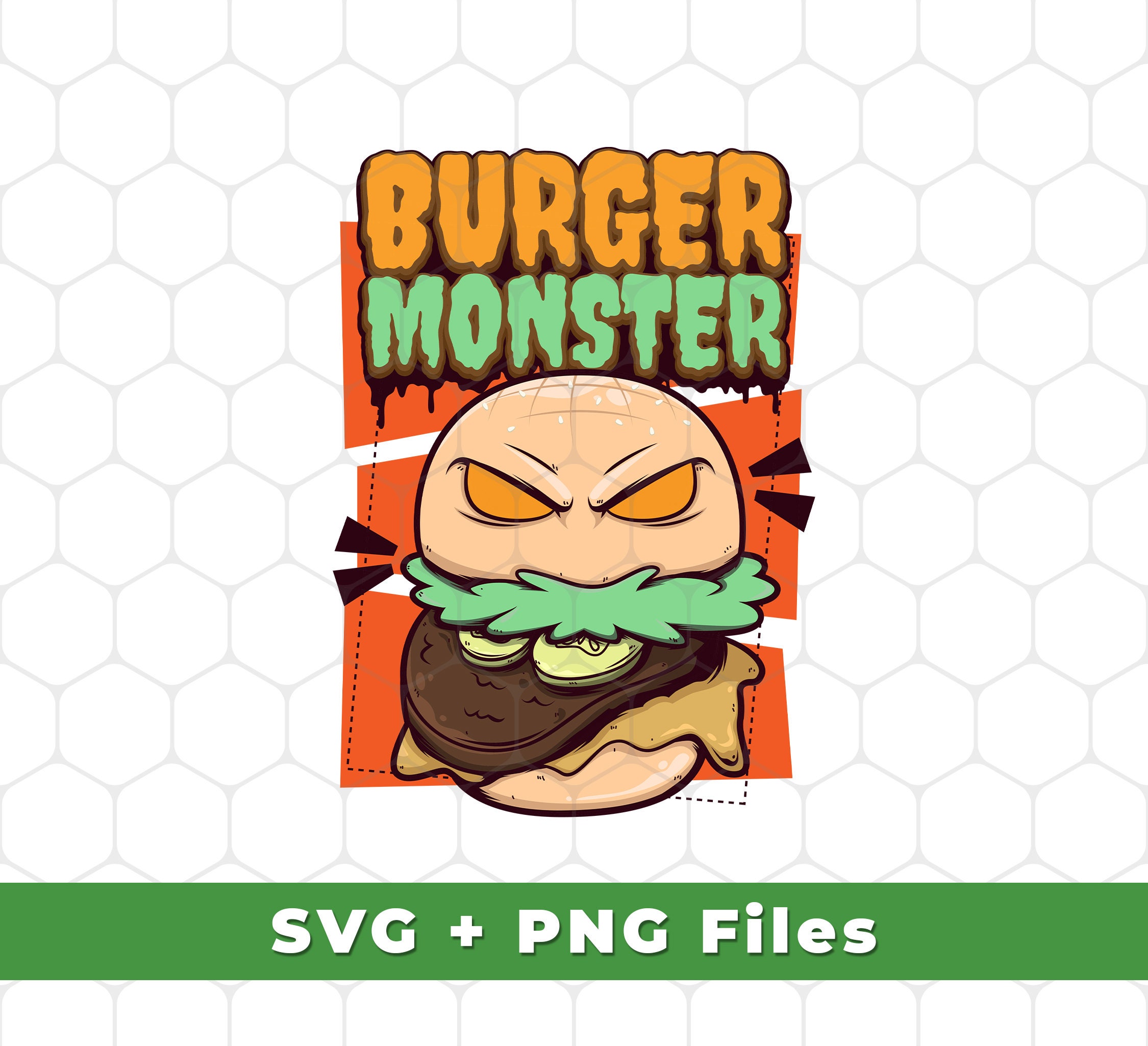 Burger Monster Svg Love Burger Svg Baby Angry Burger Svg - Etsy