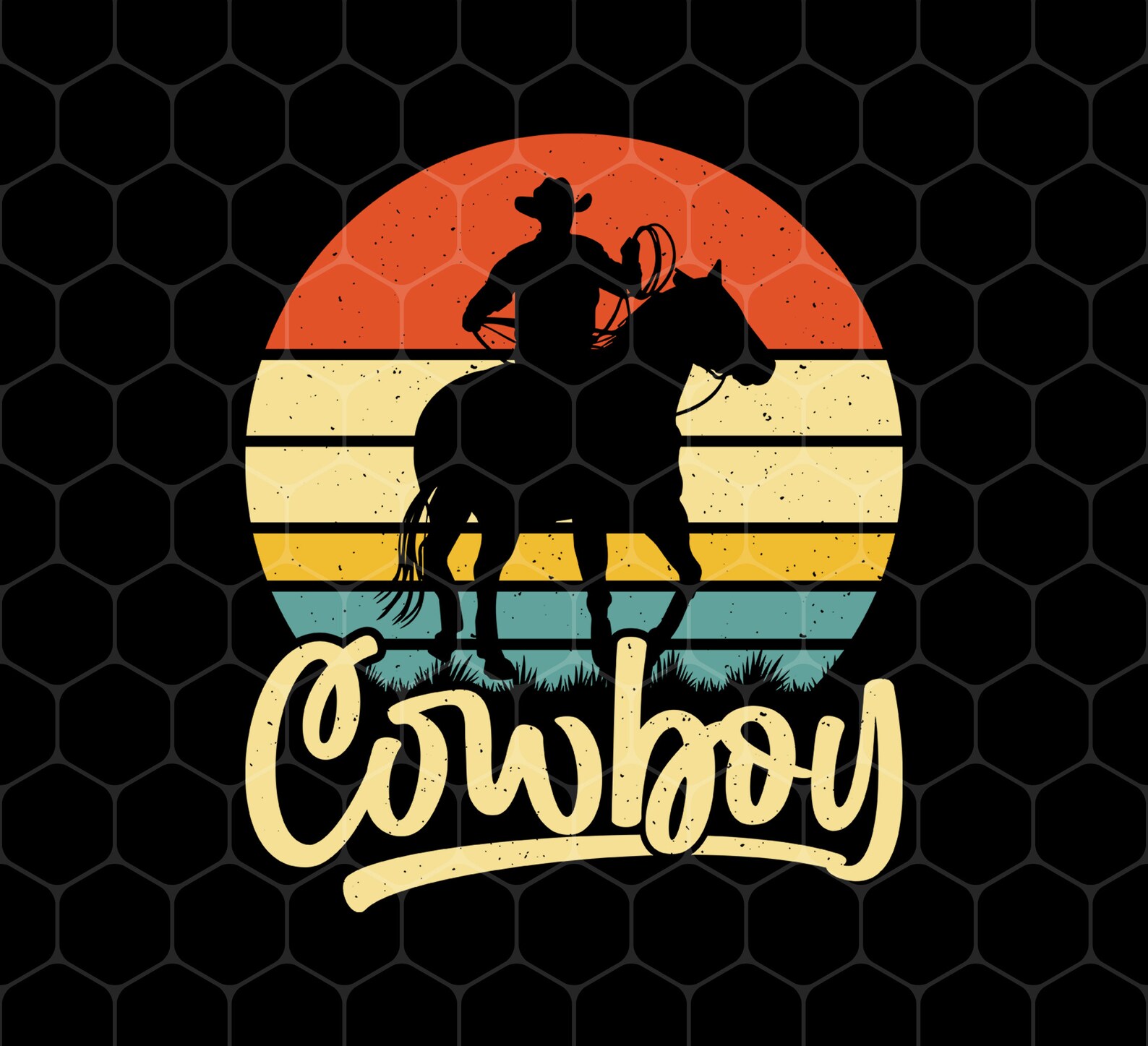 Retro Cowboy Png Cowboy Design Png Cowboy Vibes Png Vintage - Etsy