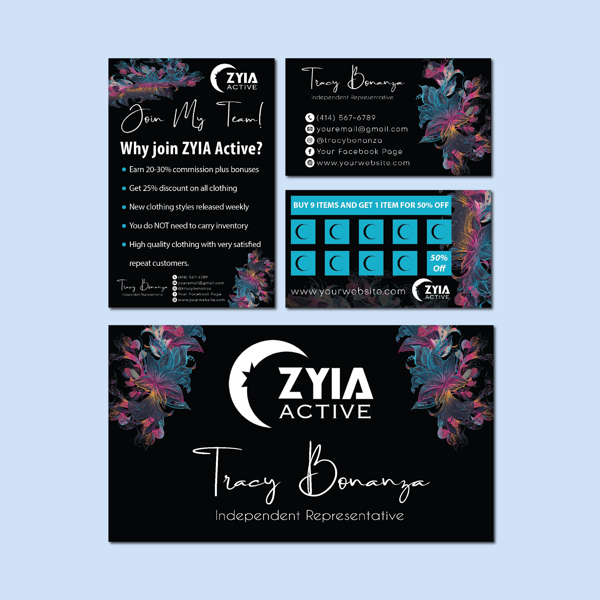 Personalized Zyia Package, Zyia Marketing Bundle, Zyia Marketing Full ...