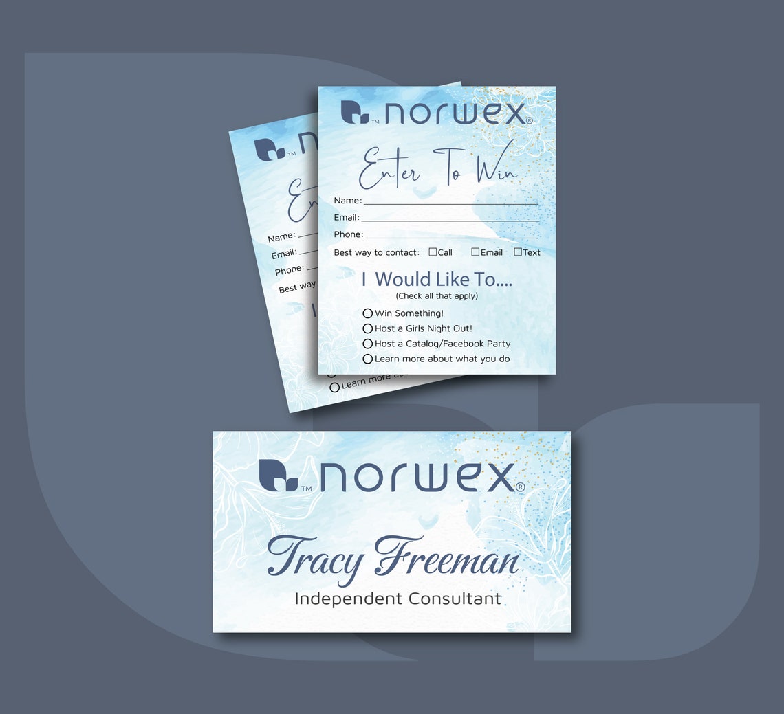 Norwex Marketing Bundle, Norwex Business Cards, Personalized Norwex ...