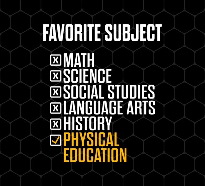 Physical Education Png PE Teacher Png Favorite Subject Png - Etsy