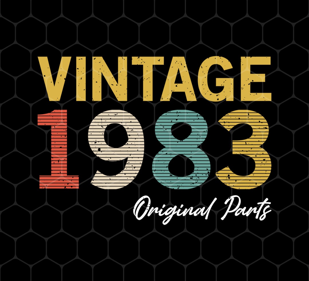 1983 Love Gift Png, Vintage 1983 Png, 1983 Original Parts Png, Lover 1983 Gift Png, Born in 1983 ...