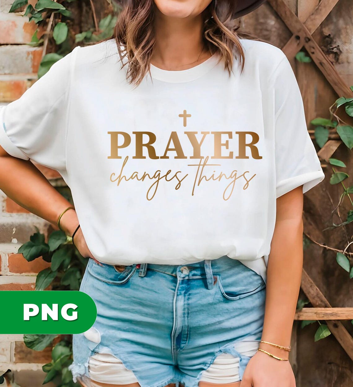 Prayer Changes Things PNG, Christian Sublimation Design With Cross ...
