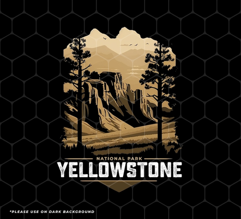 National Park Png Yellowstone Gift Png Yellowstone National - Etsy