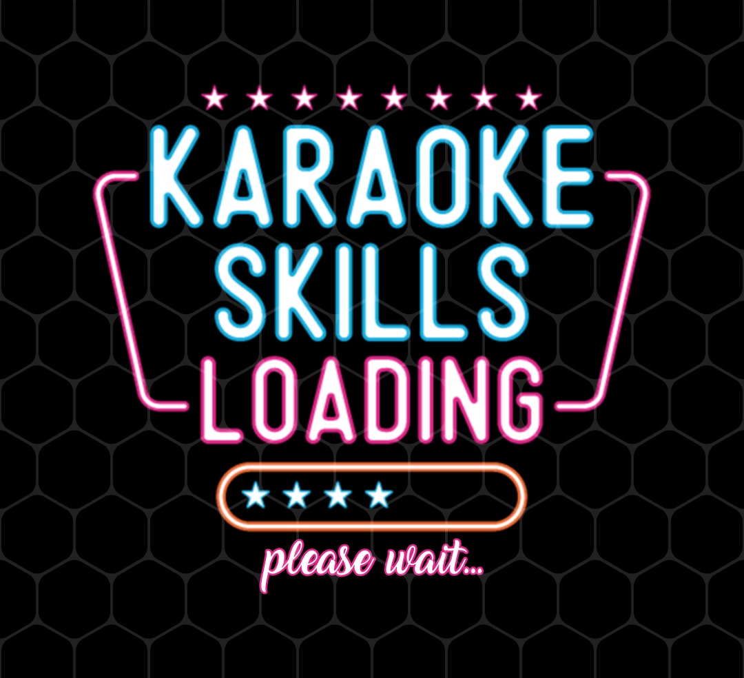 Retro Karaoke Lover Gift Png, Karaoke Skills Loading Png, Please Wait ...