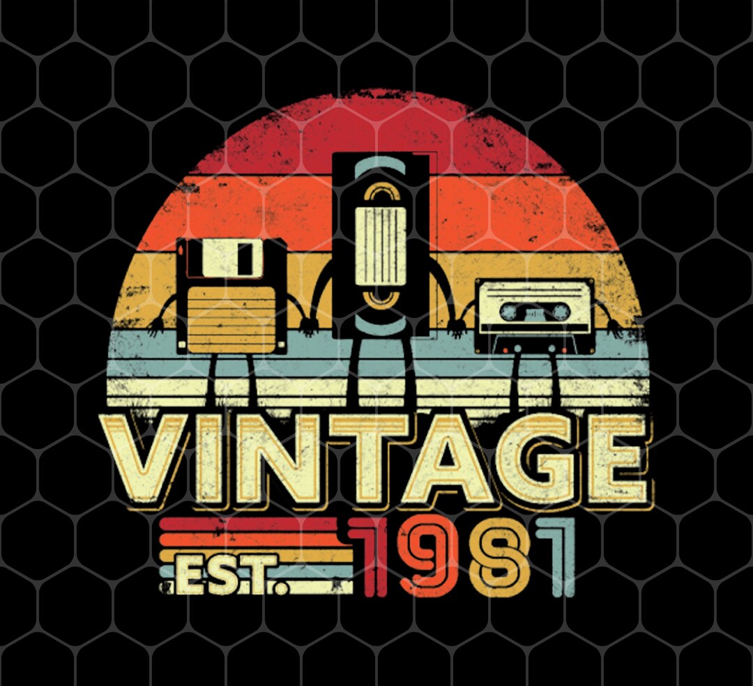 Retro 1981 Birthday Png, Vintage Birthday Png, Funny Music Png, 1981 ...