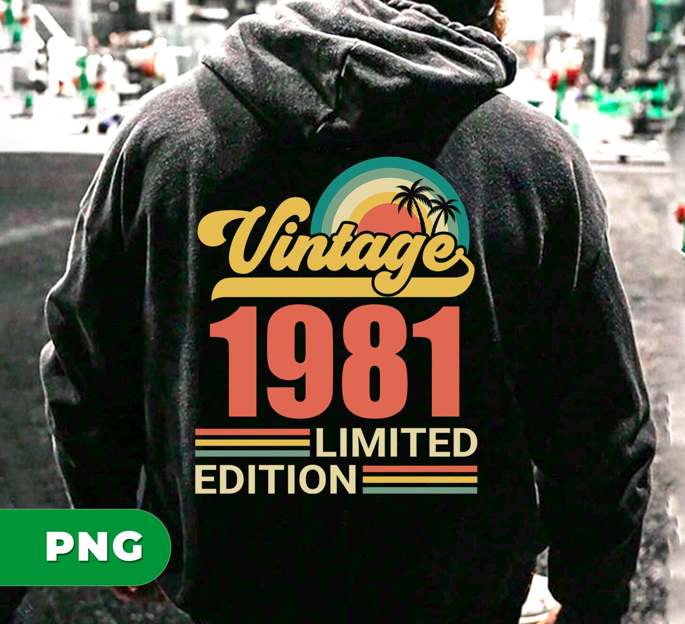 1981 Birthday Png, 1981 Shirts, 1981 Birthday Design, Vintage 1981 ...
