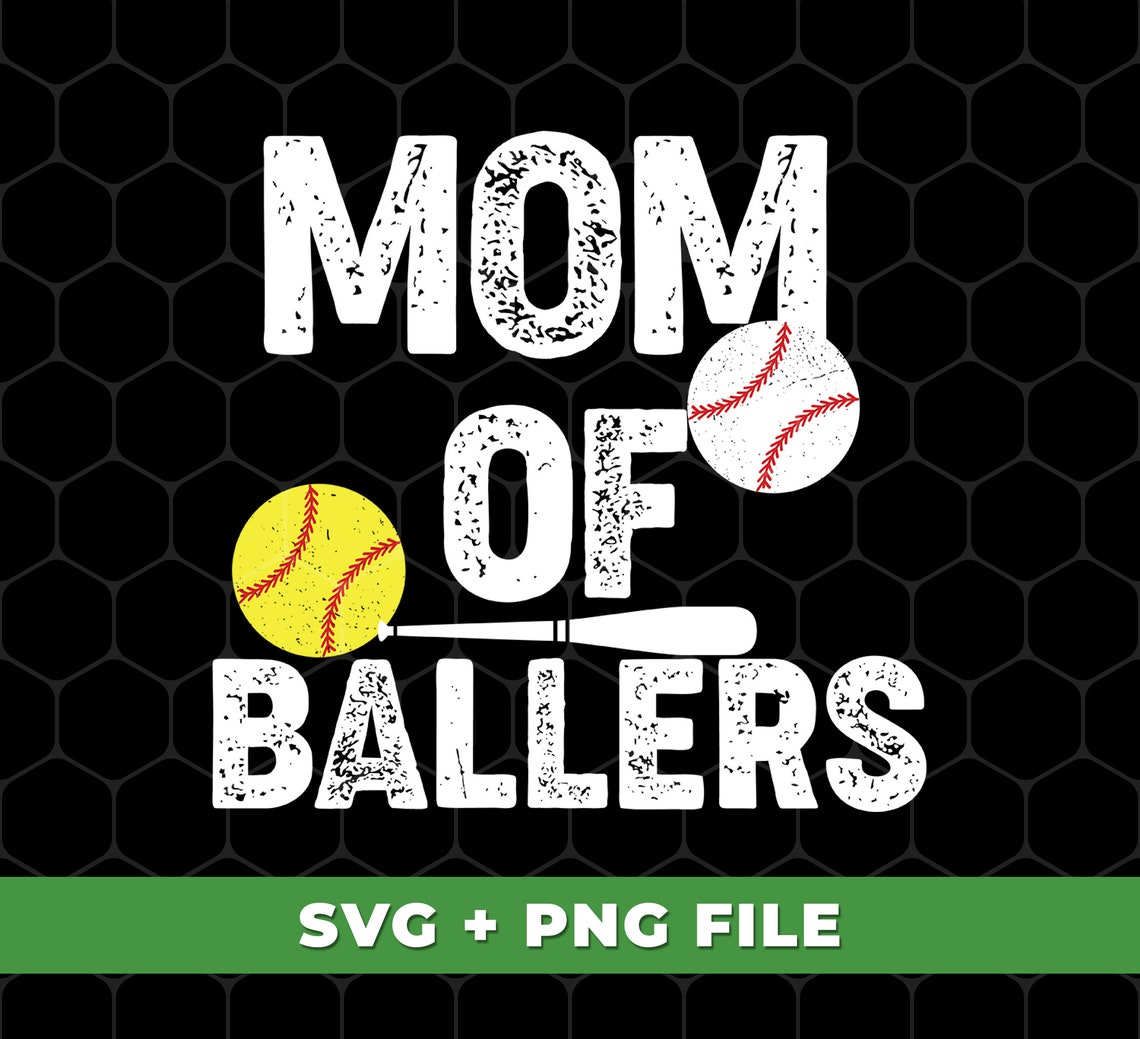 Baseball Sport Svg Mom of Ballers Svg Retro Baseball Player - Etsy