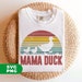 Mama Duck Svg, Retro Duck Lover Svg, Duck Family Silhouette, Duck Lover ...
