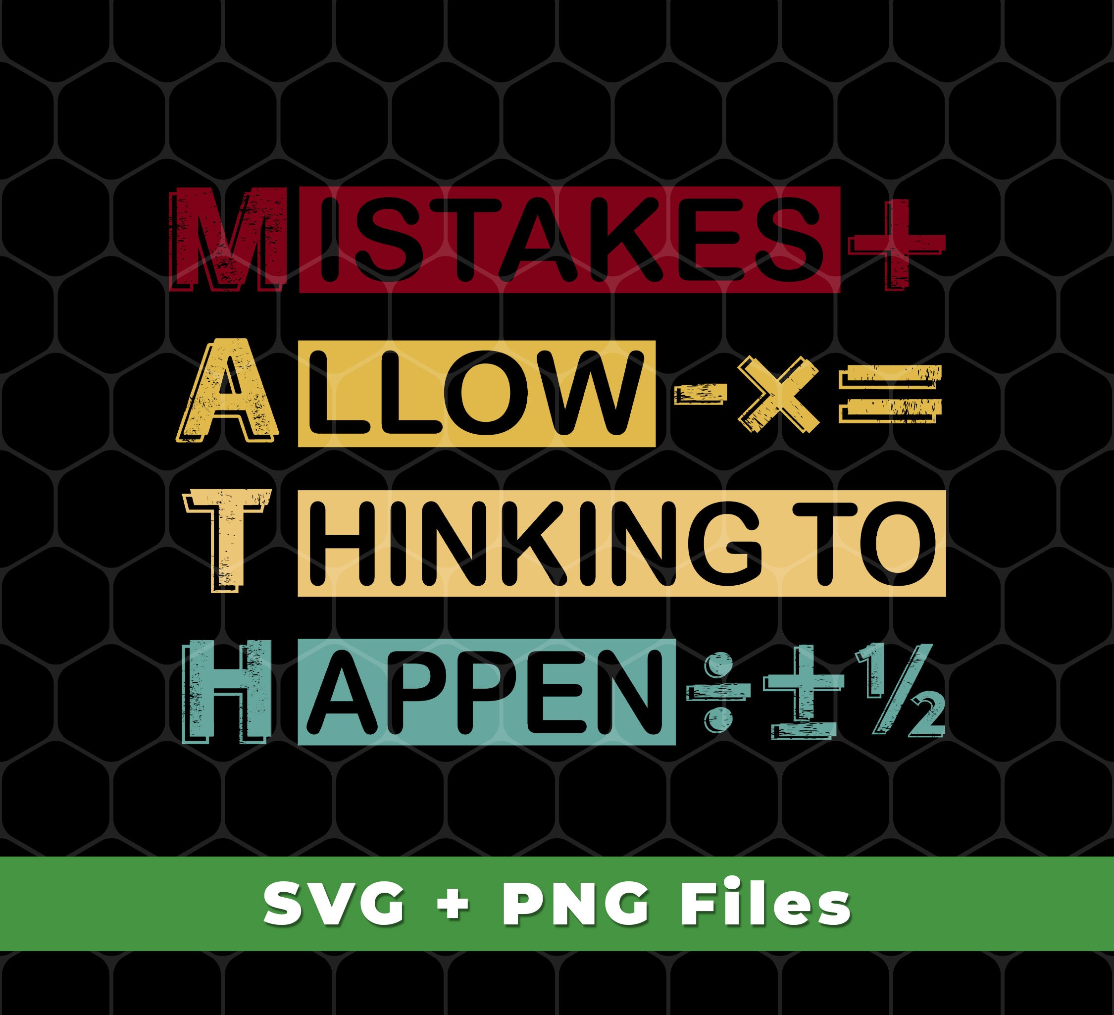 Mistakes Allow Thinking to Happen Svg Math Svg Math Shirts - Etsy