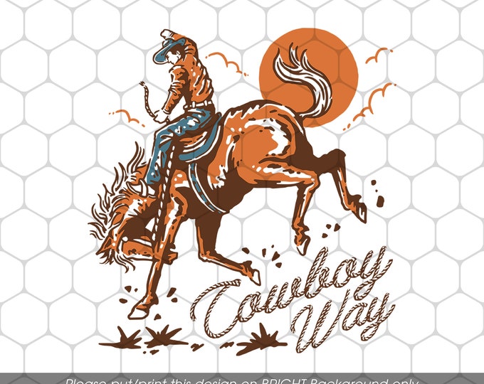 Gritty PNG, Grunge Western PNG, Cowboy Vibes PNG, Vintage Rodeo ...