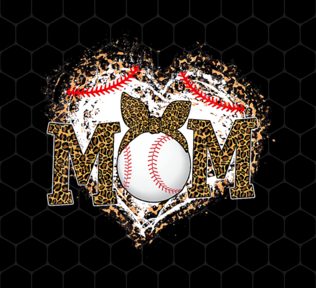 Funny Baseball Mom Png, Leopard Heart Mom Png, Ball Sport Lover Gift ...