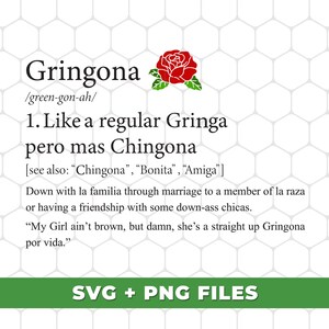 Gringona Svg, Definition of Gringona Svg, Gringa Mixed Chingona Svg ...