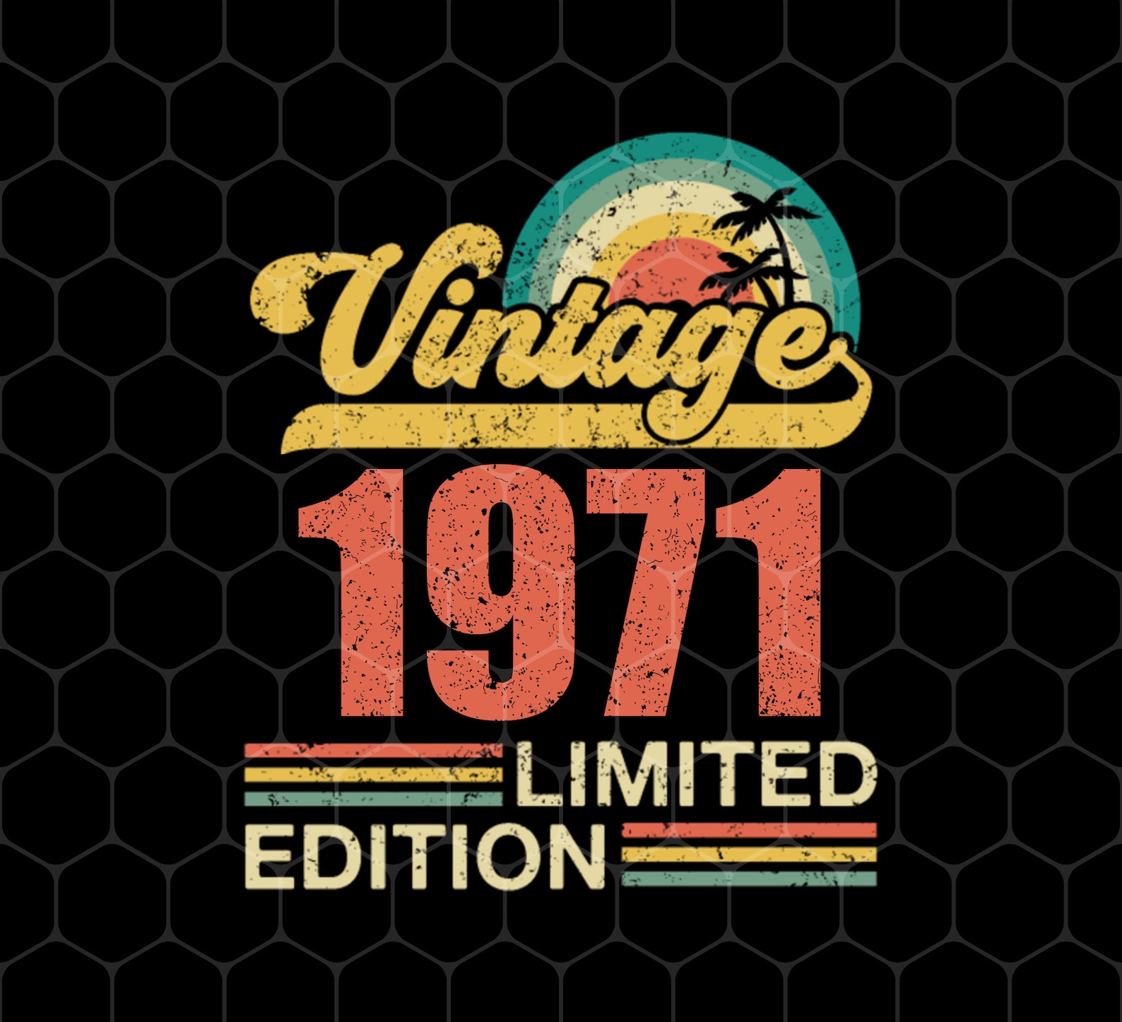 1971 Birthday Png, 1971 Shirts, 1971 Birthday Design, Vintage 1971 ...