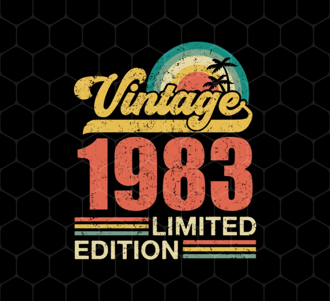 Hawaii 1983 Gift Png, Vintage 1983 Limited Gift Png, Retro 1983 Png, Tropical 1983 Png, Limited ...
