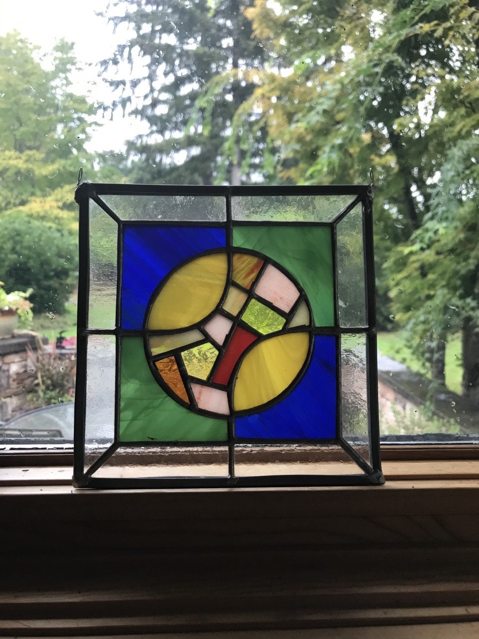 Mosaic or Simple Tennis Ball Stained Glass - Etsy