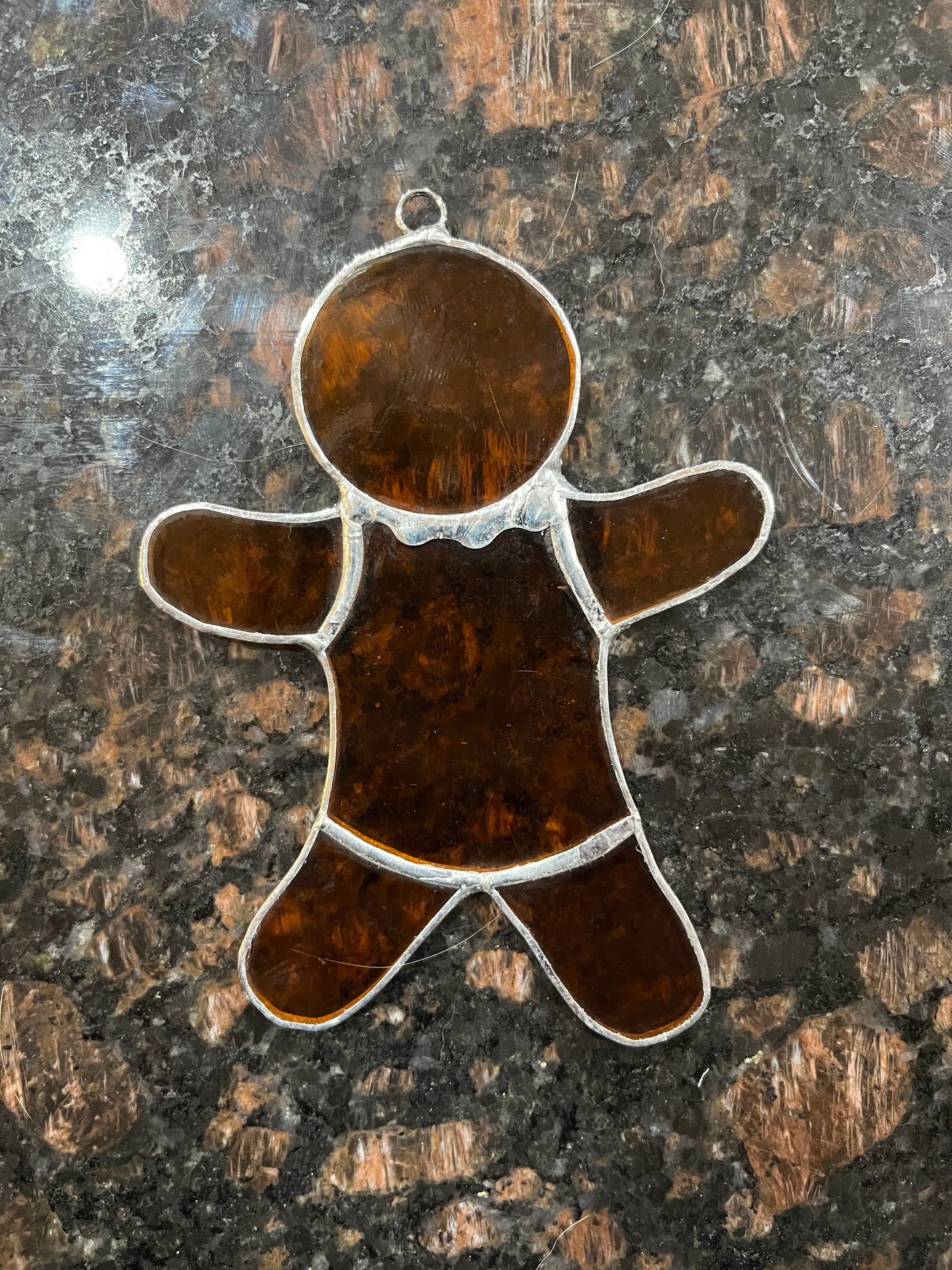 Gingerbread Man Stained Glass - Etsy