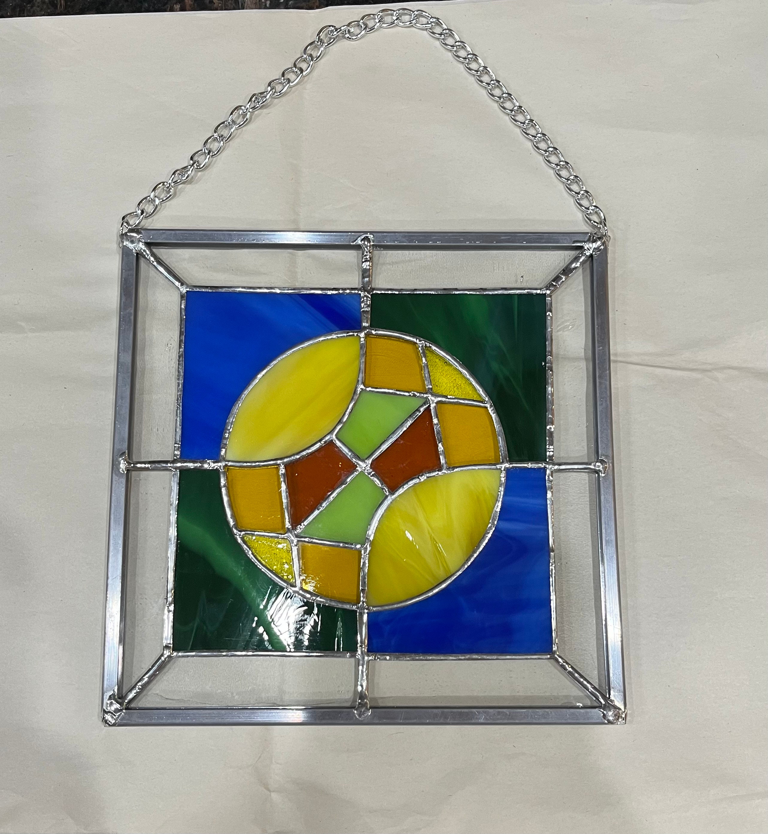 Mosaic or Simple Tennis Ball Stained Glass - Etsy