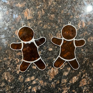 Gingerbread Man Stained Glass - Etsy
