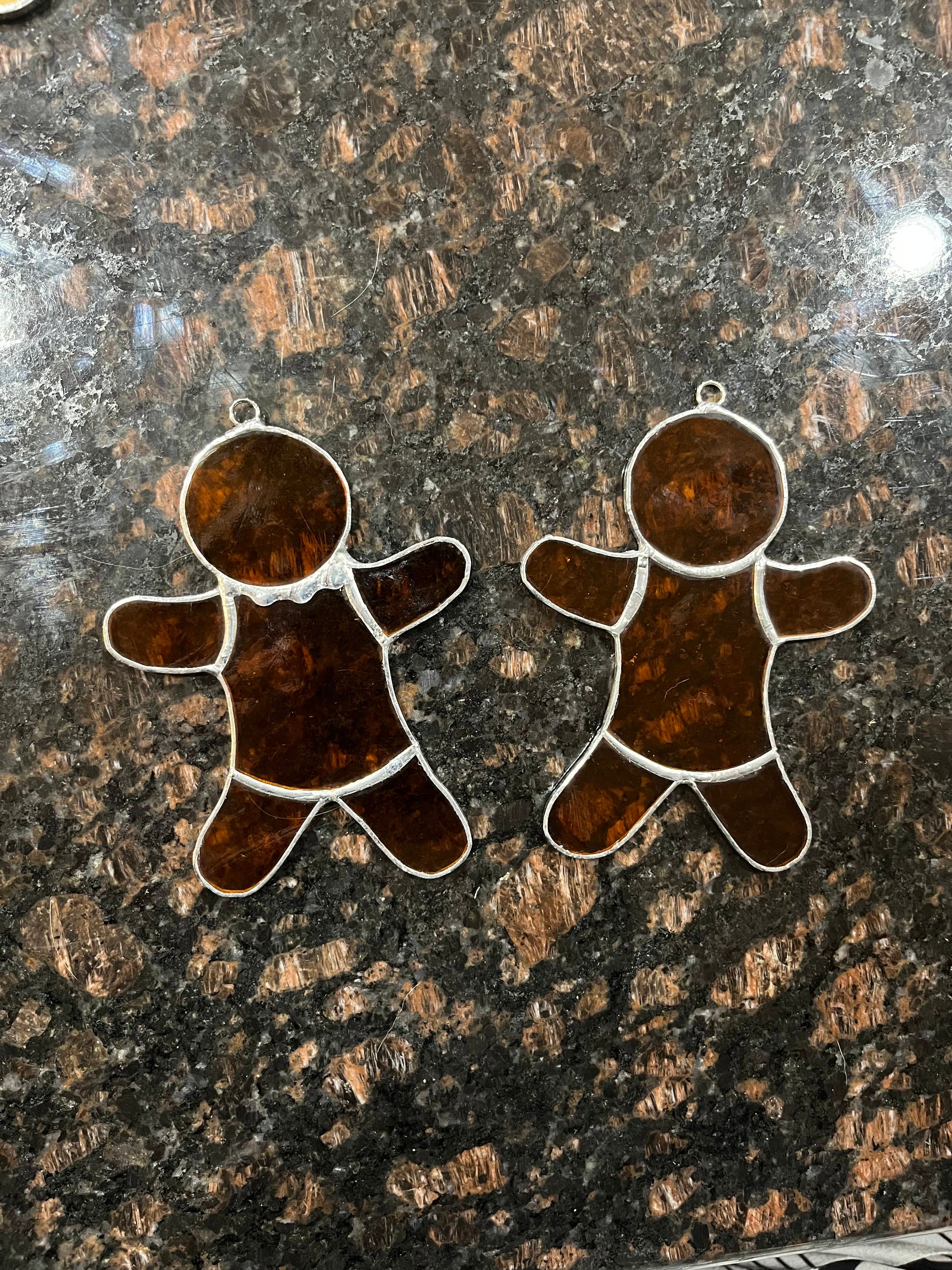 Gingerbread Man Stained Glass - Etsy