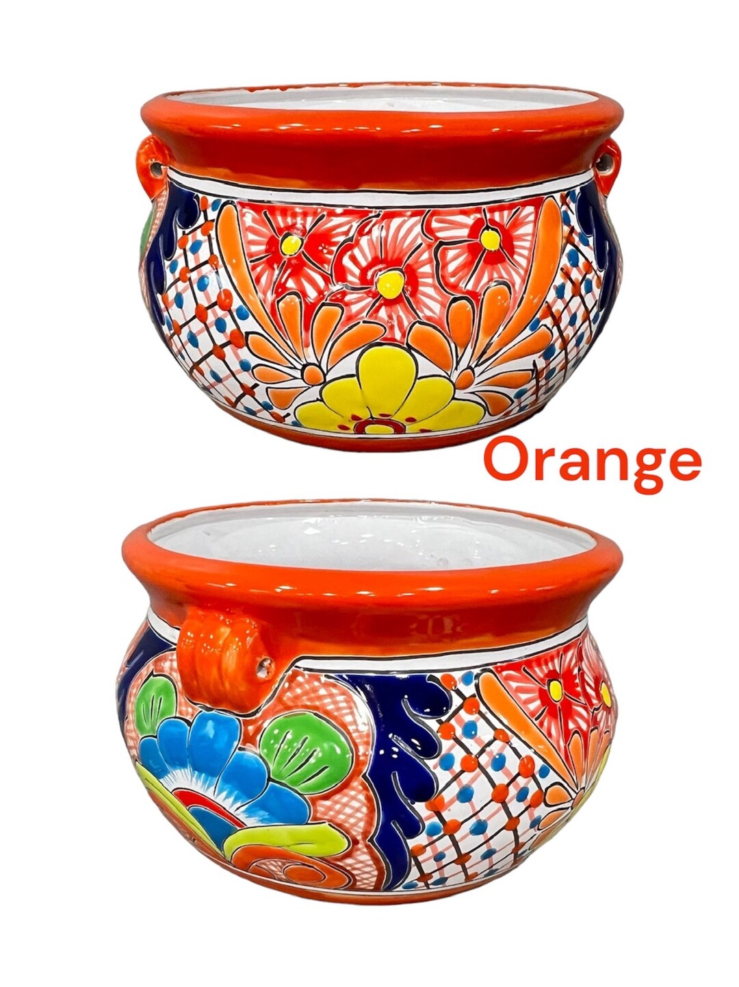 Talavera Michoacana Chata Planter Indoor Outdoor Mexican Pottery Flower ...