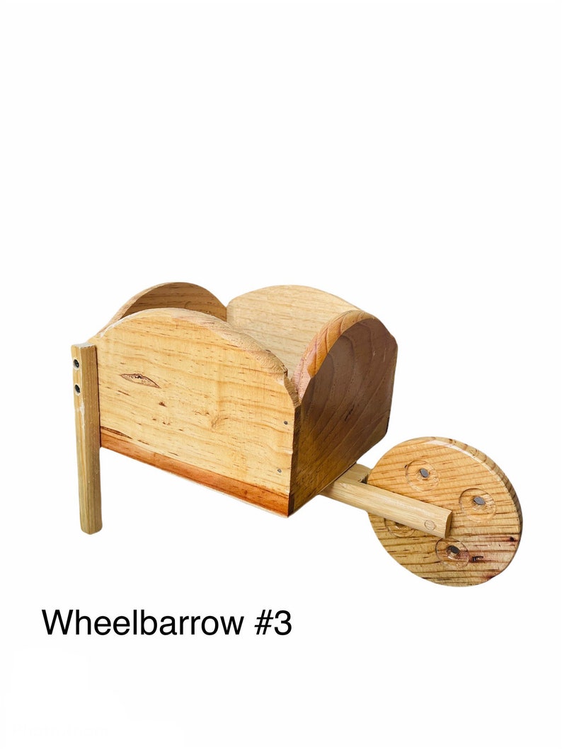 Handmade Wooden Wheelbarrow Decor - Etsy