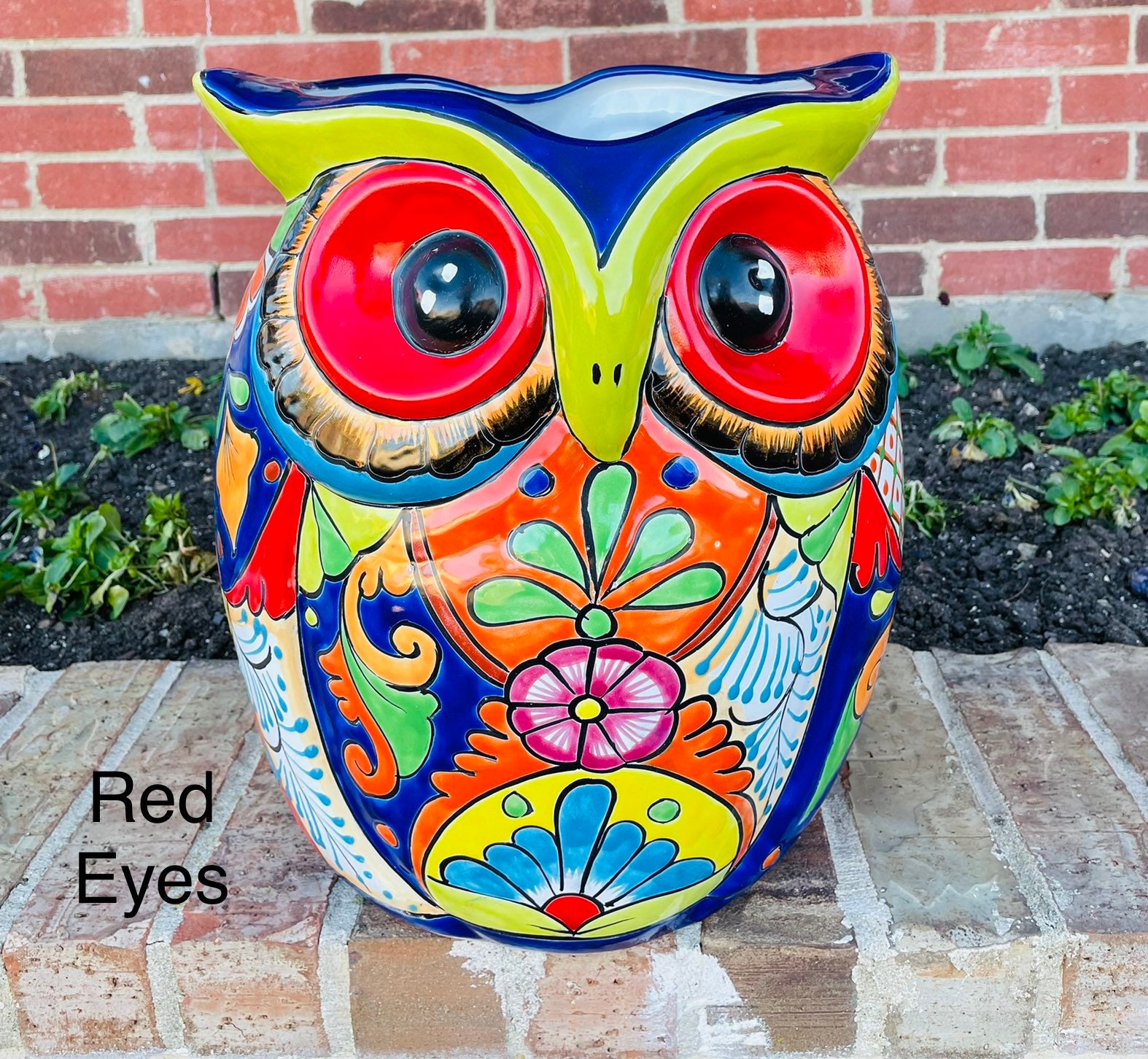 Owl Buho Talavera Ceramic Planter Indoor Outdoor Flower Plant | Etsy
