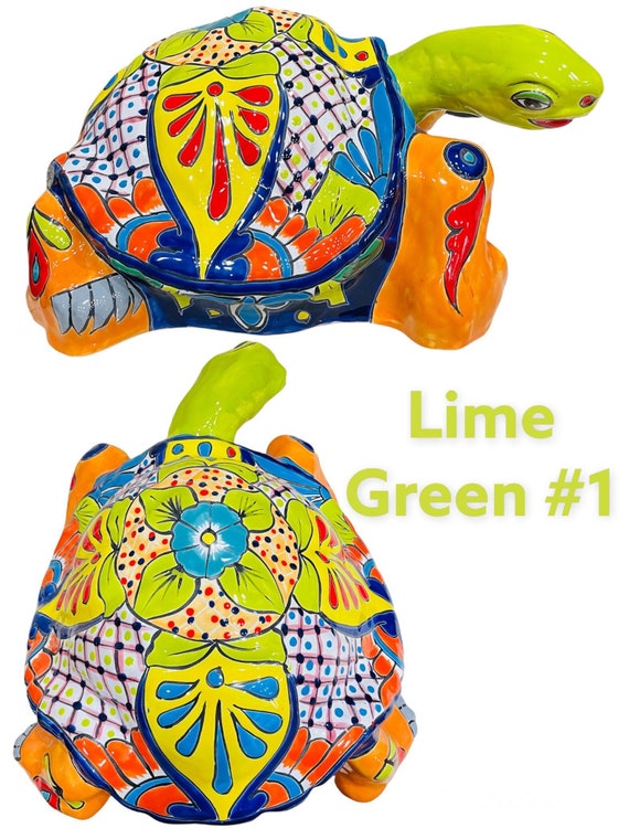 Talavera Garden XL Turtle Decor Indoor Outdoor Mexican Pottery - Etsy