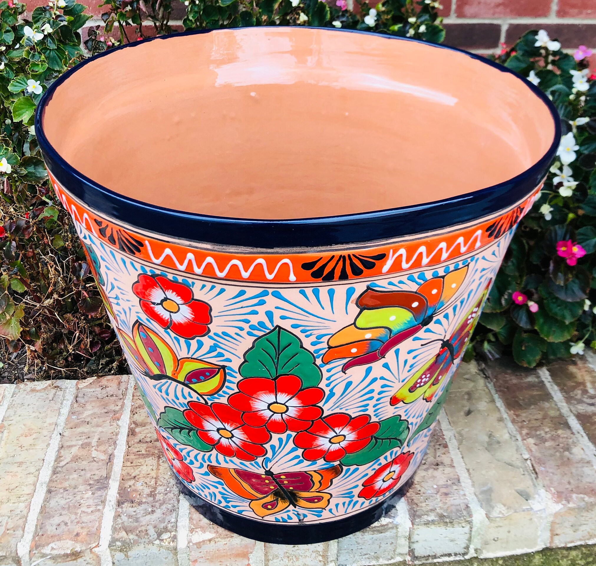 Rustic Butterfly and Flower Vaso Planter | Etsy