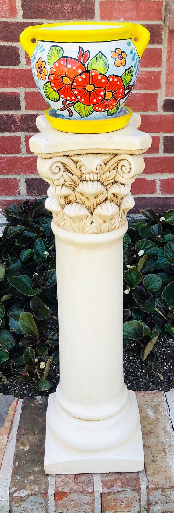 Ceramic Pedestal Plant Stand