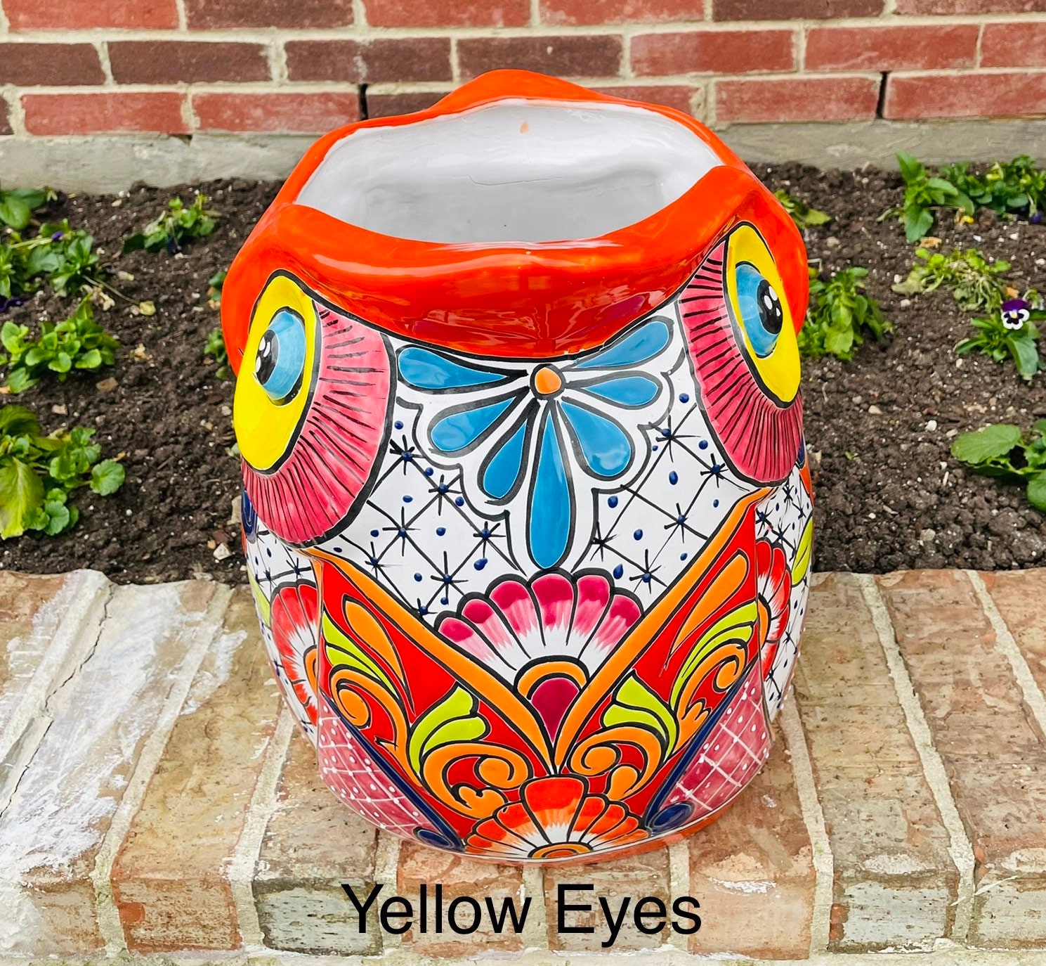 Owl Buho Talavera Ceramic Planter Indoor Outdoor Flower Plant | Etsy