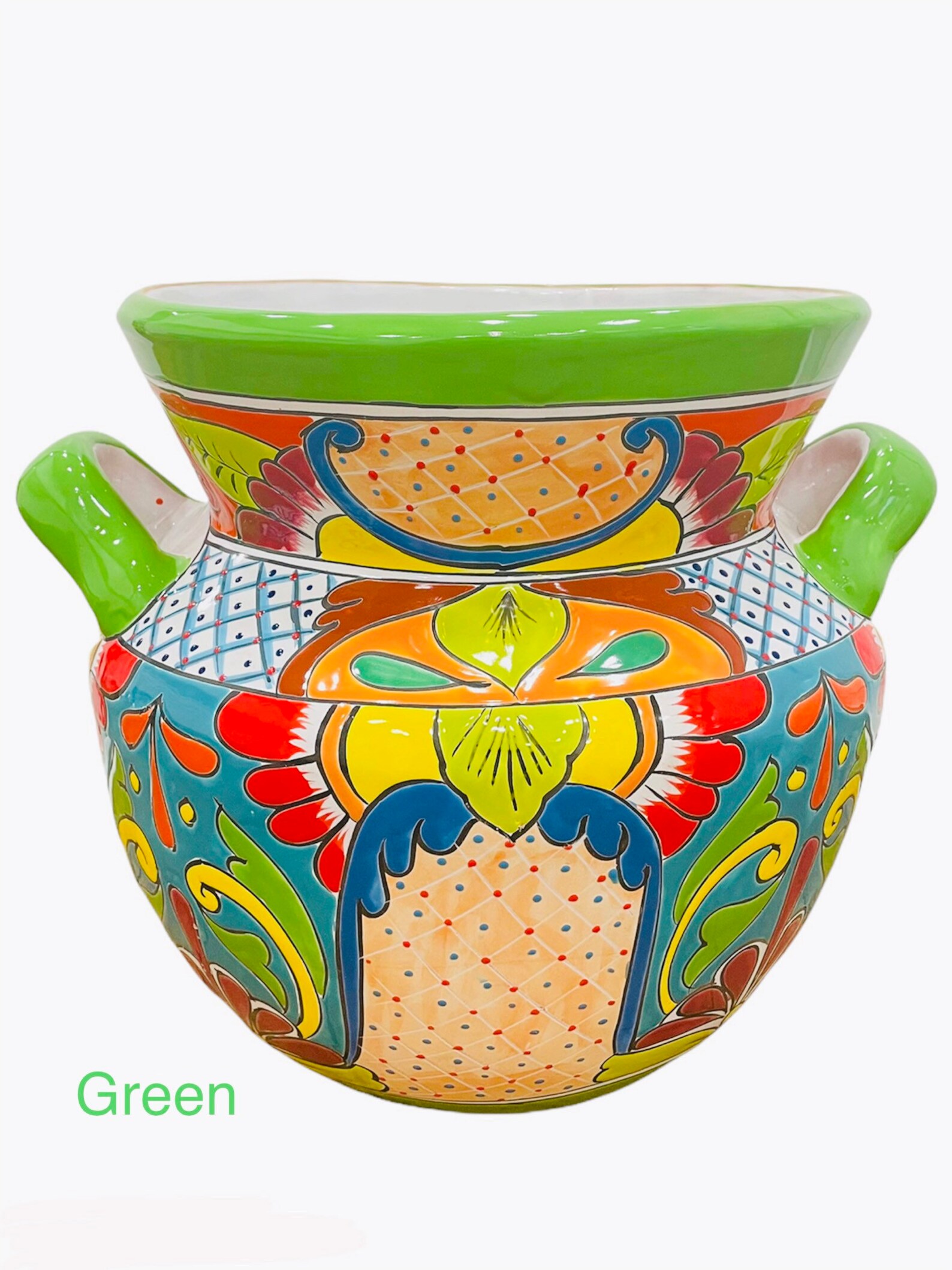 Large Morelia Talavera Ceramic Planter Indoor Outdoor Flower Plant ...