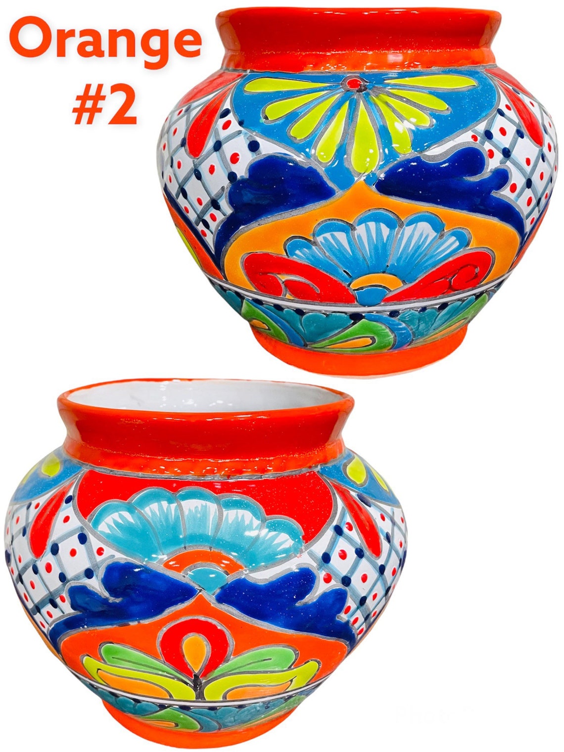 Tinaja Talavera Planter Indoor Outdoor Flower Pot Mexican | Etsy