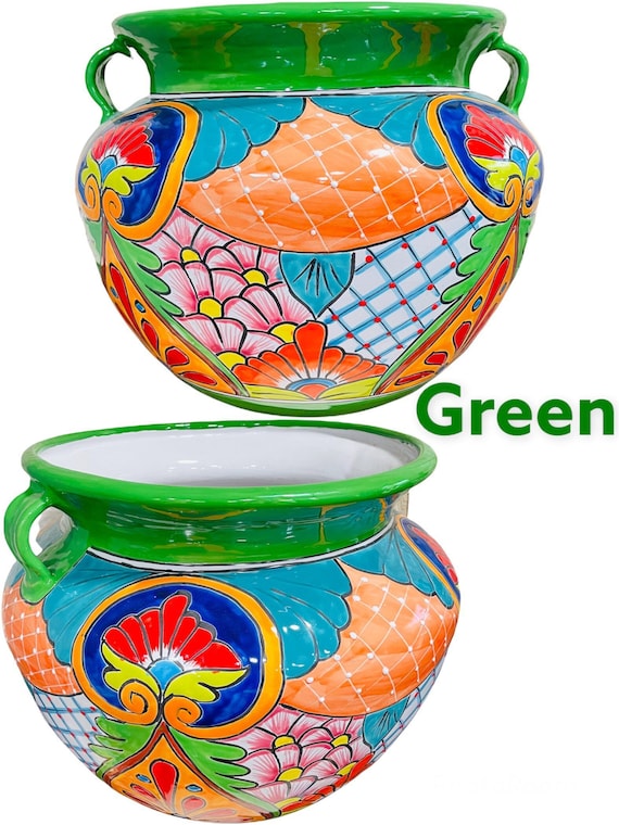 Home & Living Elephant Corona Talavera Ceramic Planter Indoor Outdoor ...