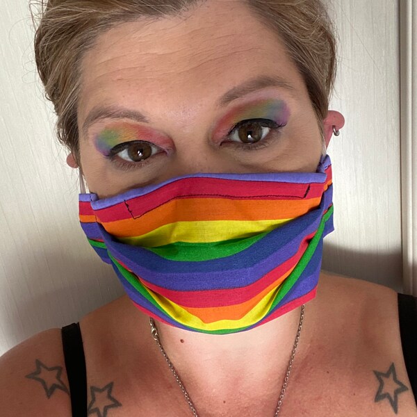 Rainbow Mask - Etsy UK