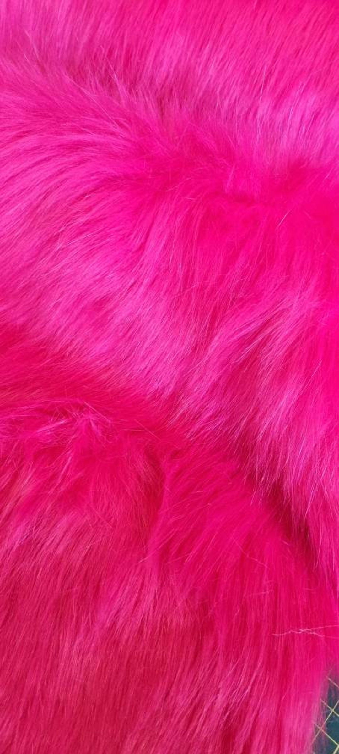 Shocking Pink Luxury Faux Fur-pink Fake Fur-luxury Bear Fabric-long ...