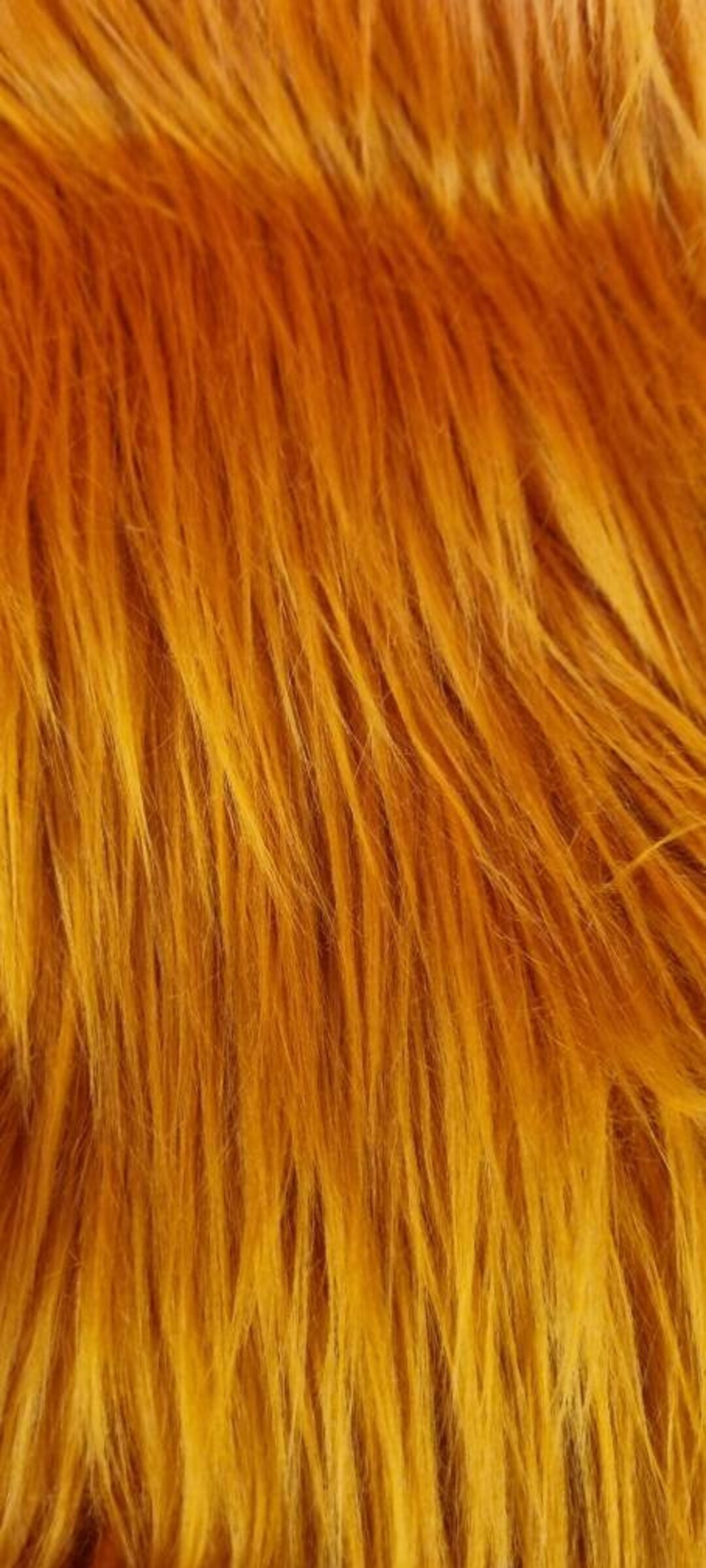 Burnt Orange-long Hair Faux Fur-gnome Beard-orange Fur-orange Fake Fur ...