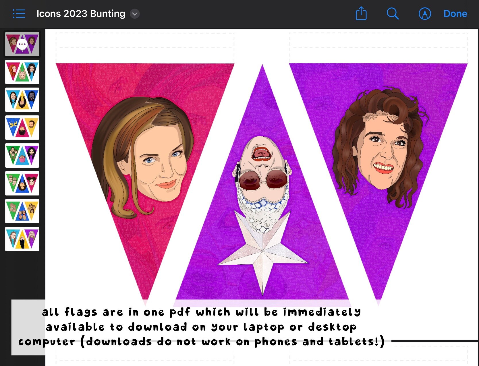 Eurovision Icons Bunting Eurovision Song Contest - Etsy UK