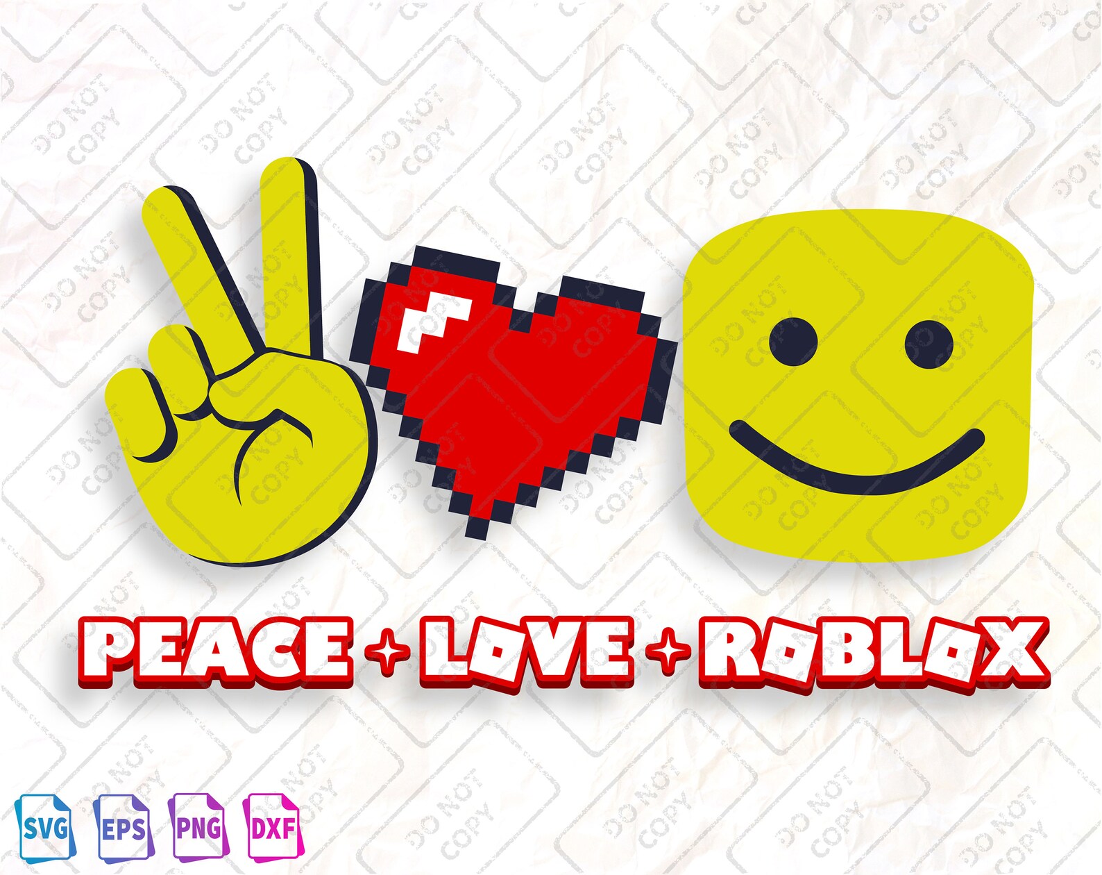 Peace Love Roblox Design SVG Sublimación de Roblox clipart | Etsy