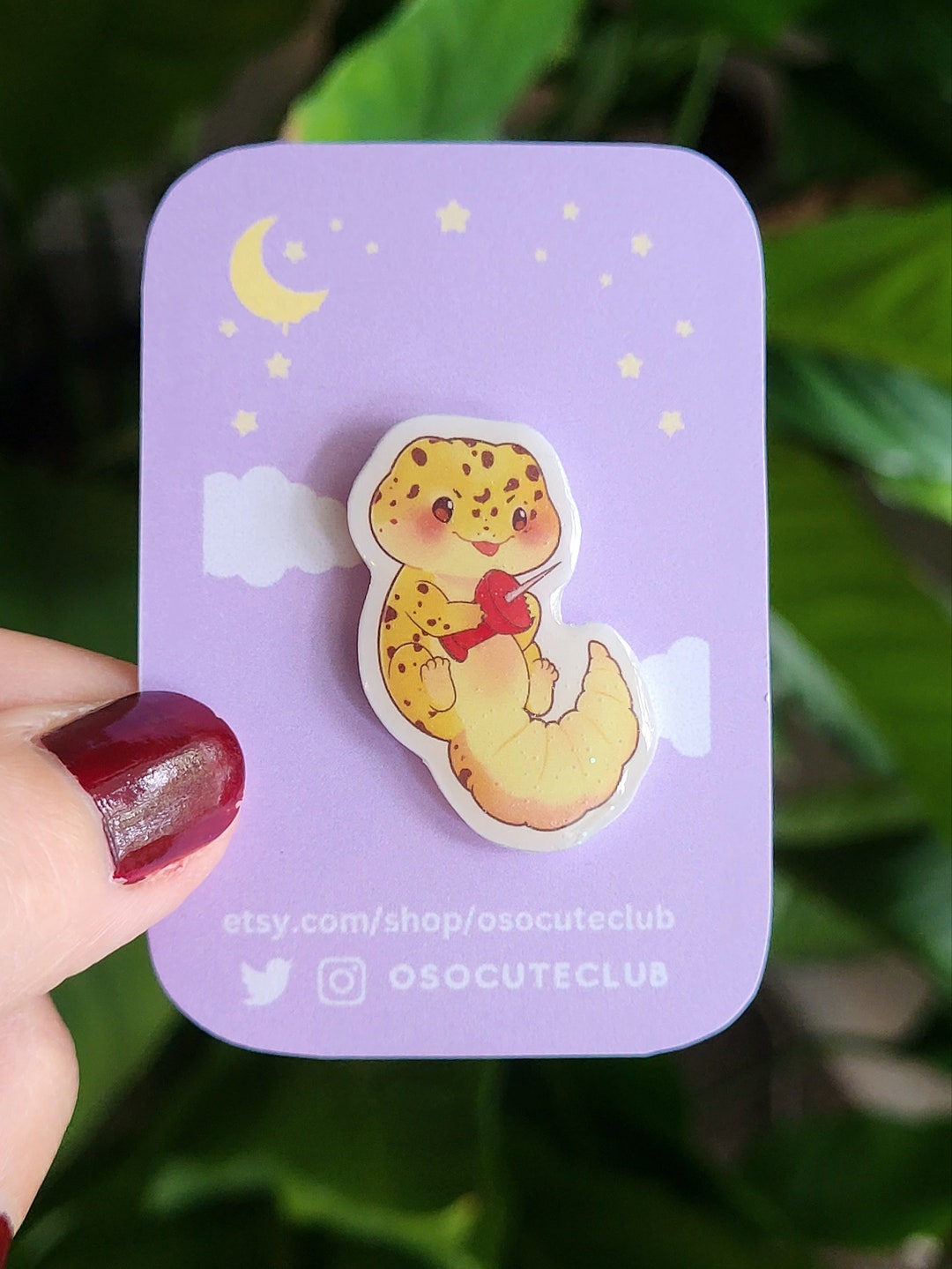 Leopard Gecko Pin Handmade Shrink Plastic Pin - Etsy