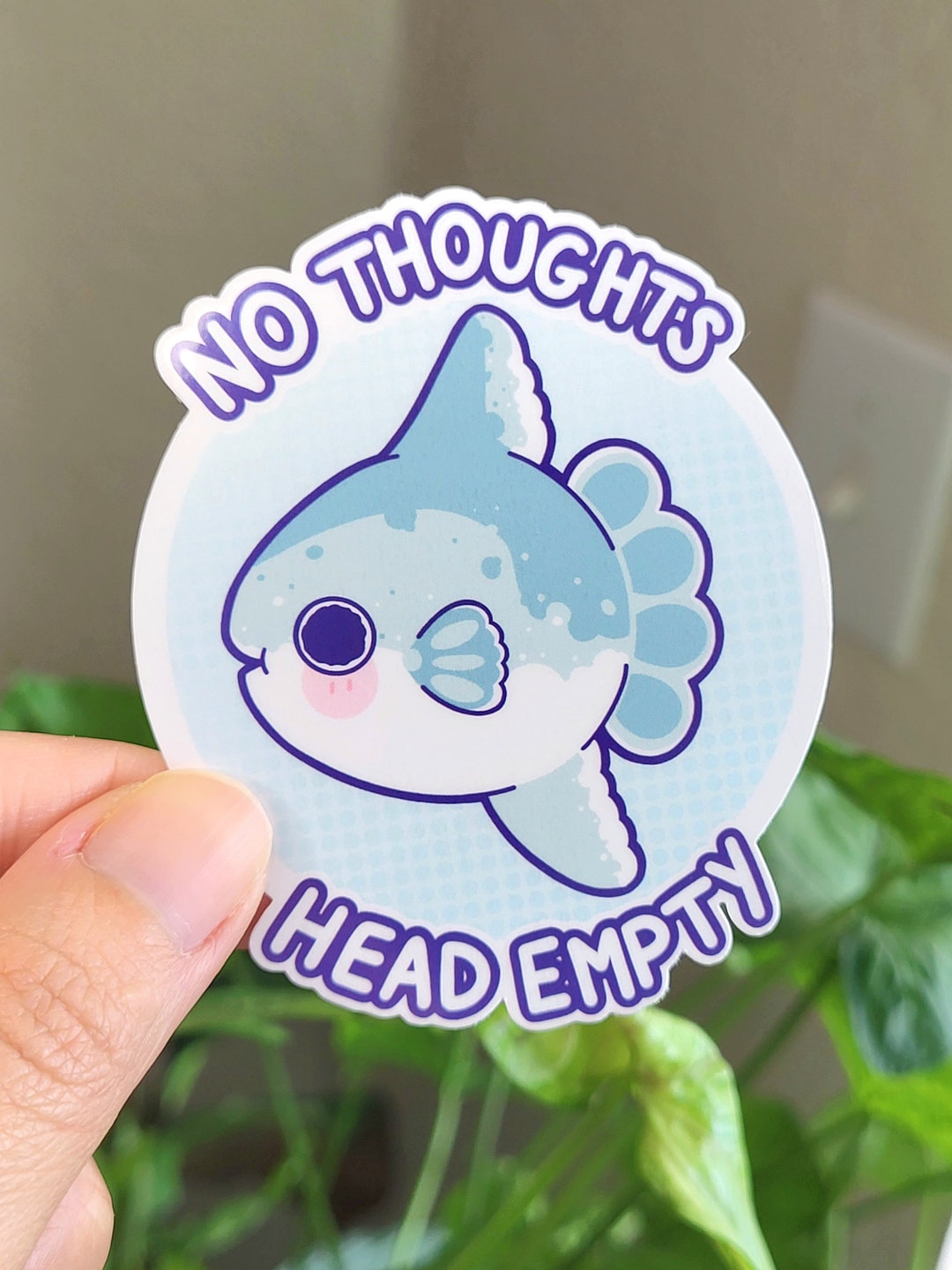 No Thoughts Head Empty Sticker - Etsy