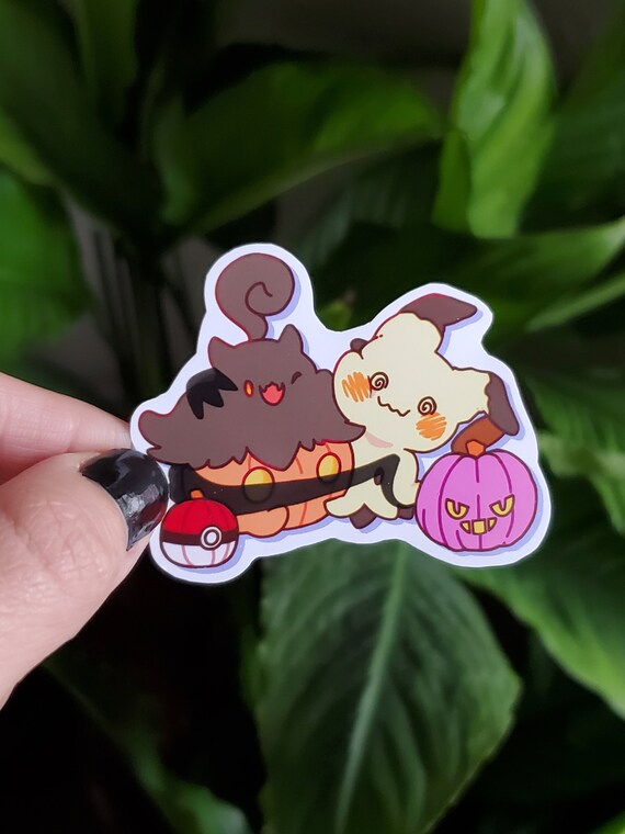 Pokemon Mimikyu and Pumpkaboo Sticker Water Resistant & - Etsy