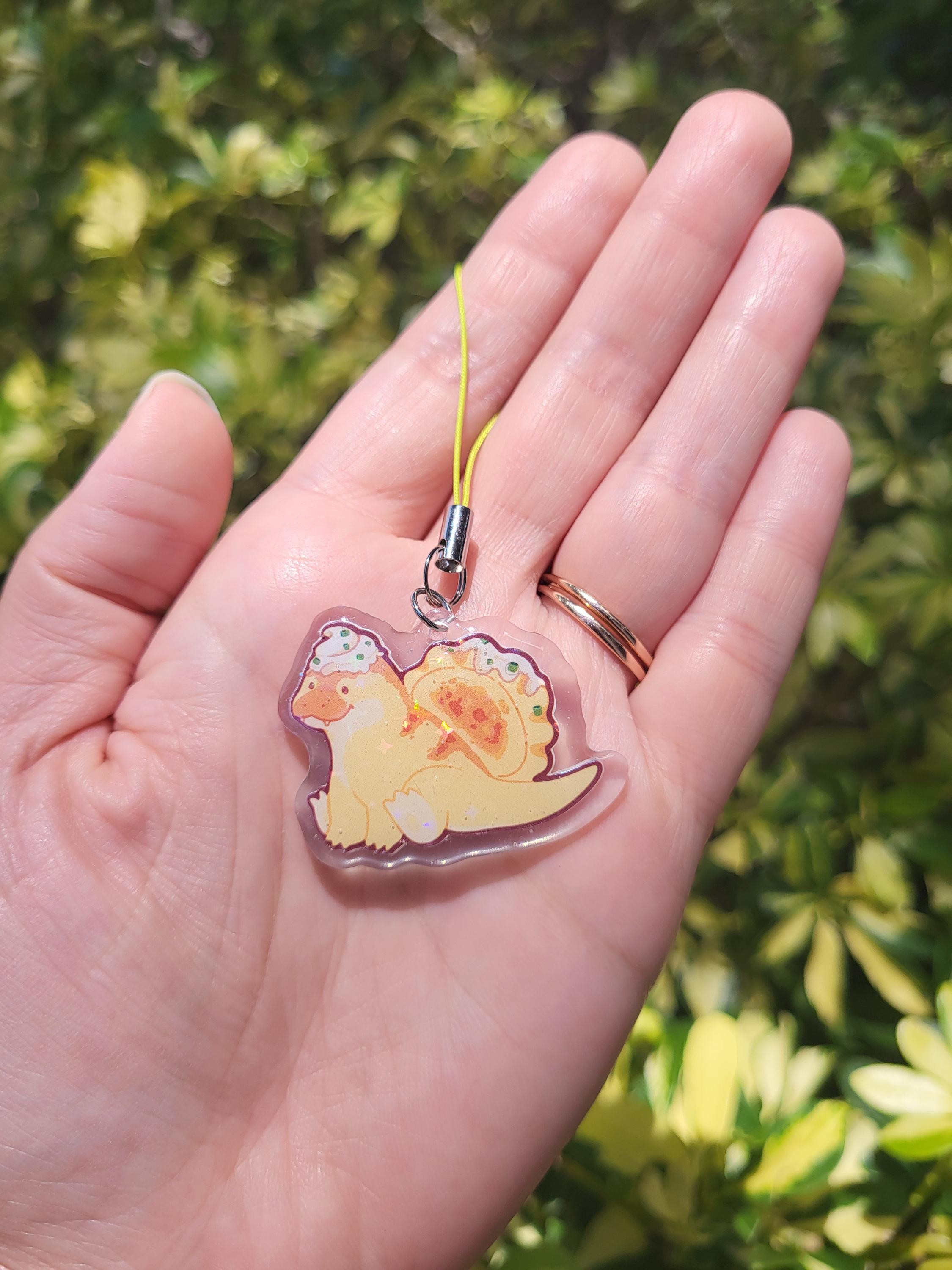 Mesozoic Bites Phone Charms | Handmade Shrink Plastic Dinosaur Charms ...