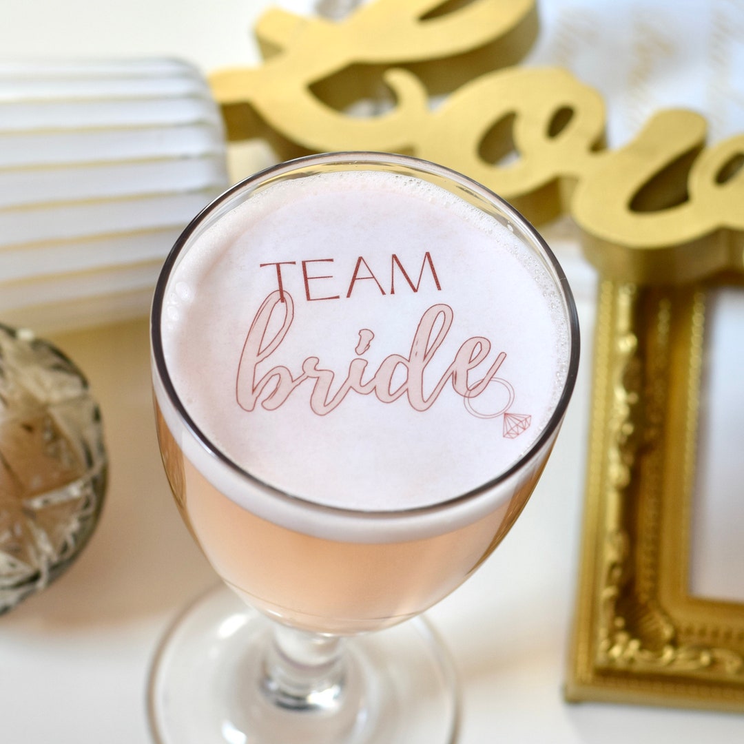 Bride Squad | Team Bride | Edible Drink Toppers | Batchelorette Hen ...