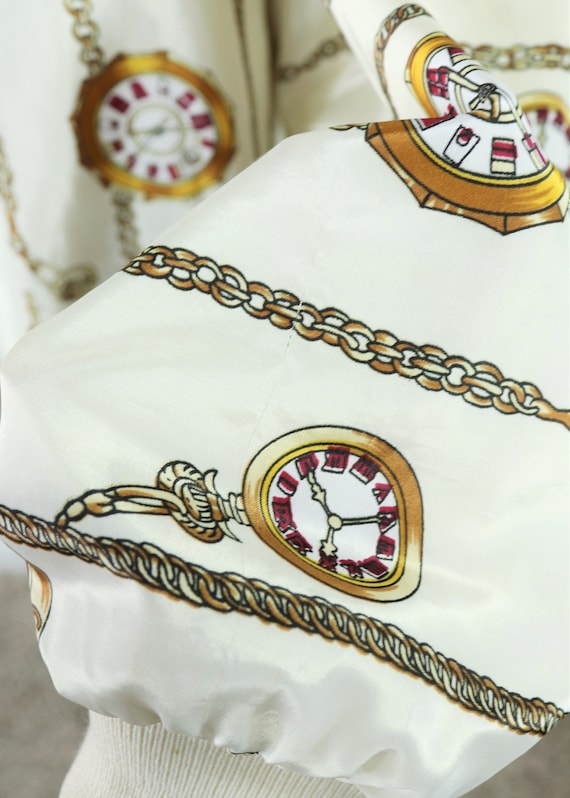 Gucci Style Alice in Wonderland Clock Bomber Jacket - Gem