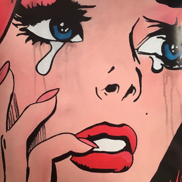 Sad Girl Print - Etsy