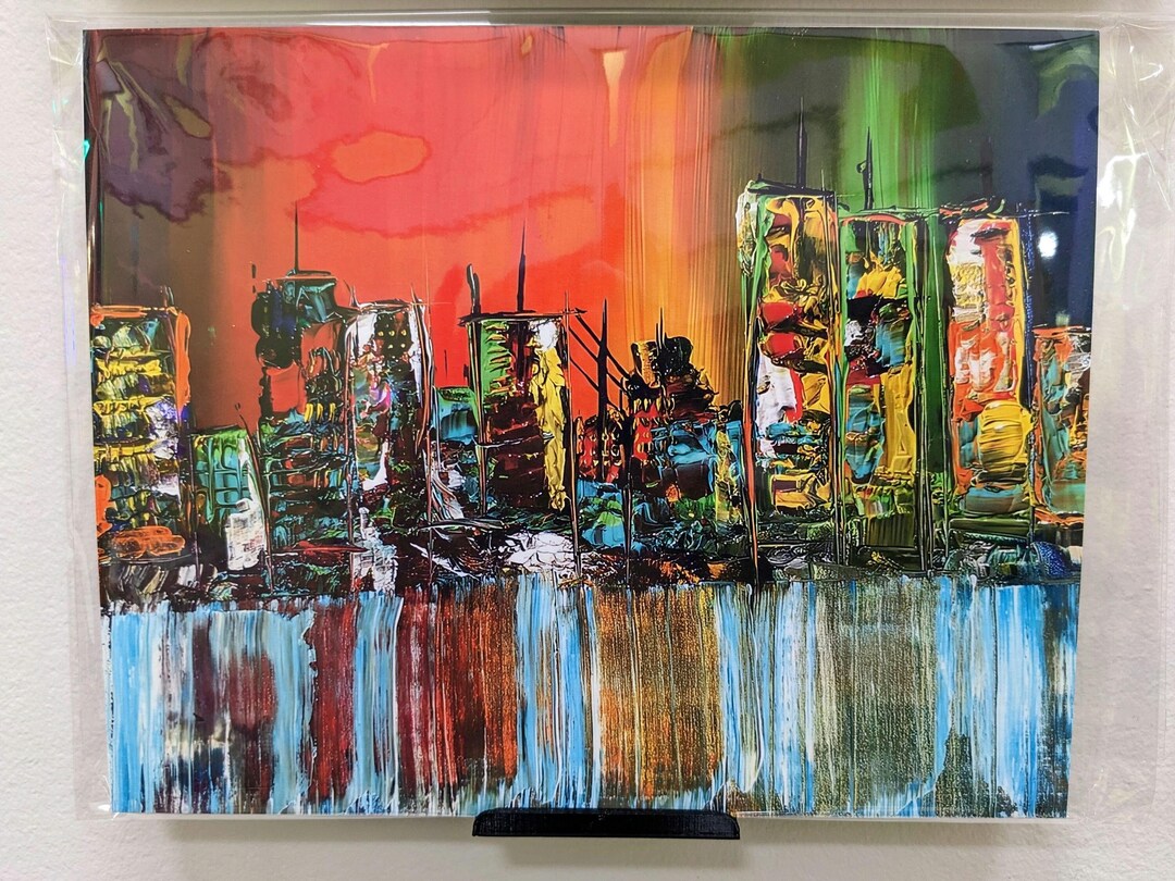 Acrylic Cityscape Print, Abstract Wall Art - Etsy