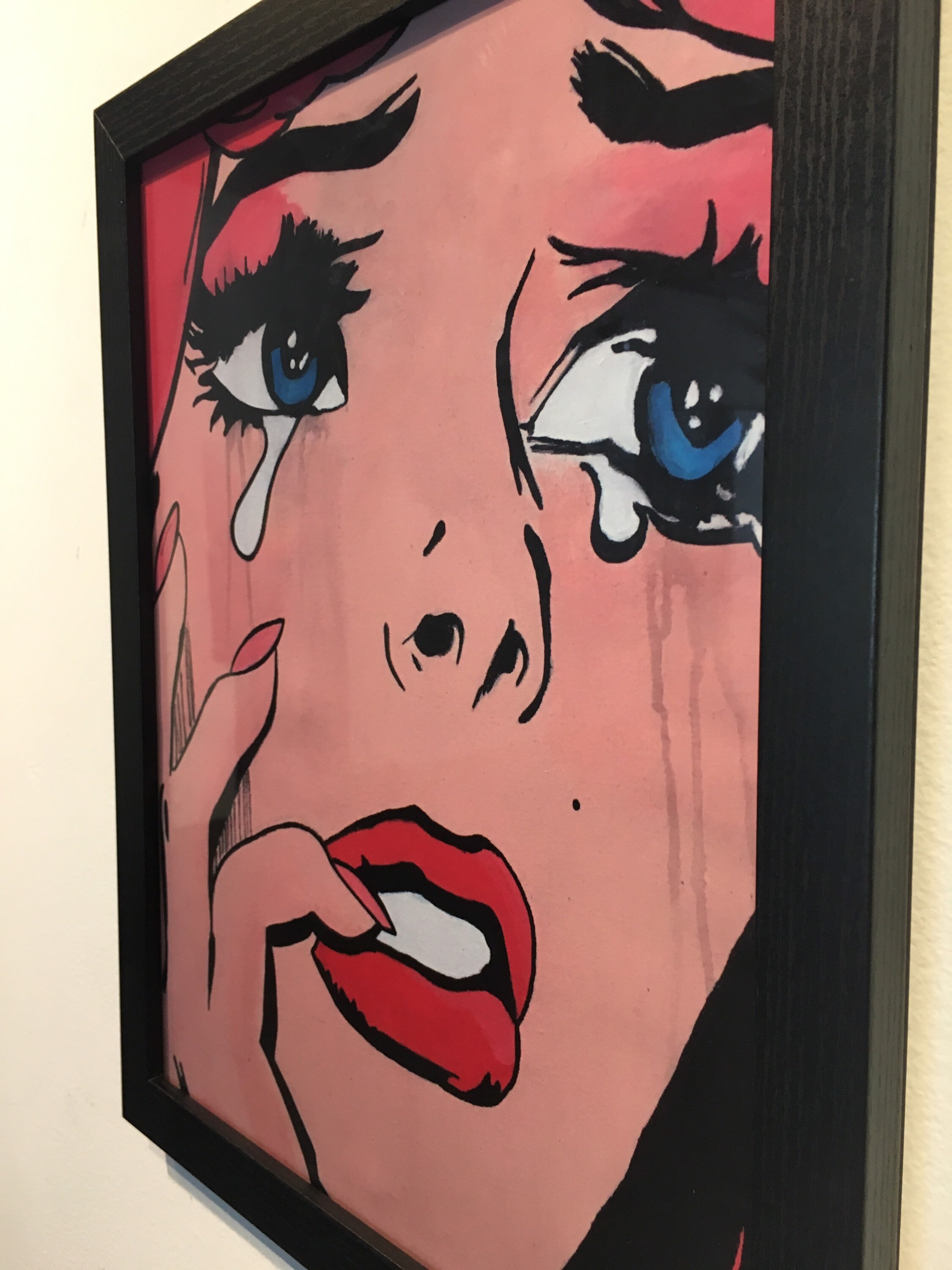 Sad Crying Pop Art Girl Art Print Pop Art Wall Decor Wall Etsy