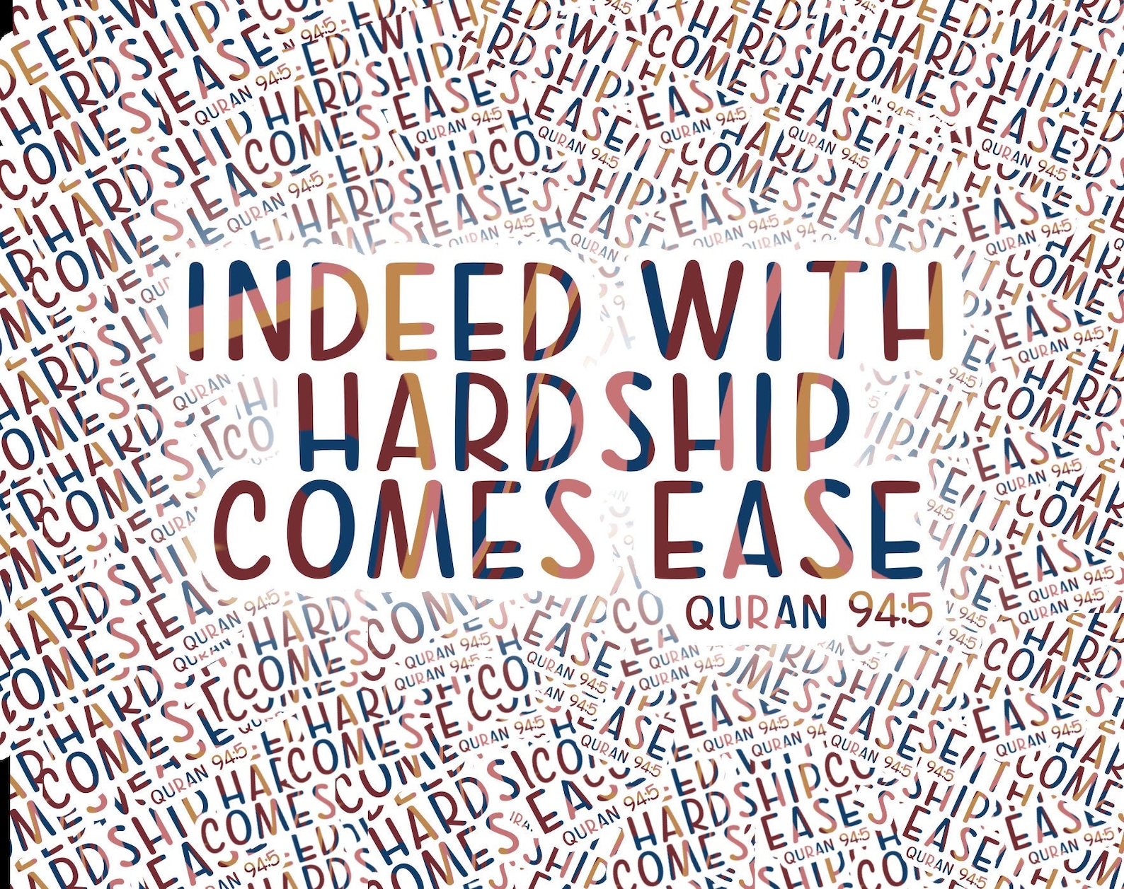 Indeed With Hardship Comes Ease Islamic Saying Sticker or Magnet - Etsy