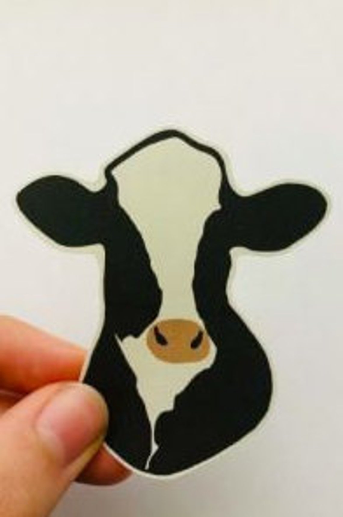 Cow Head Sticker | Etsy